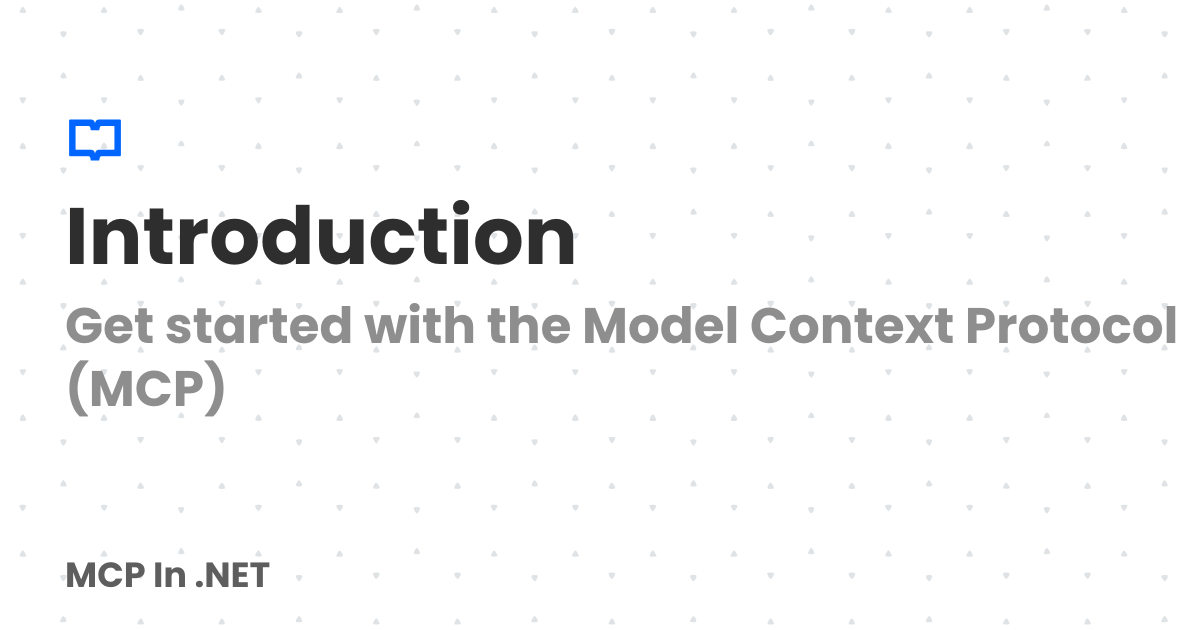 Introduction | MCP In .NET